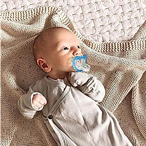 RAZBABY JollyPop Baby Pacifier Newborn, 0-3m, Teal, Double Pack