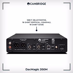 Cambridge Audio DacMagic 200M - MQA HiFi DAC and Headphone Amplifier with Bluetooth - PC/MAC Support with USB Connection - Handle Digital Files up to 24/768 or DSD512 - Special Edition Black