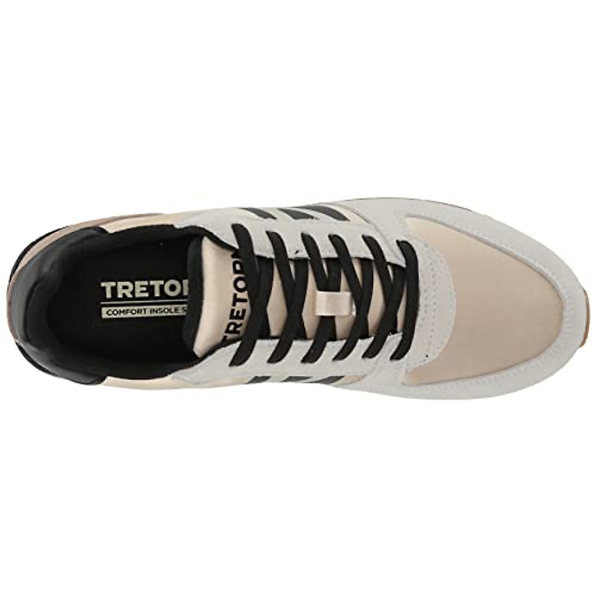 TRETORN womens Women's Lace-up Loyola Women s Lace Up Casual Fashion Sneakers Shoes with Classic Vintage Style, White/Taupe/Black, 6.5 US