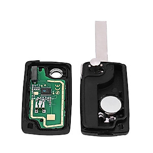 Llave 207 Original,Key Fob Replacement,Car Remote Key Fob,2 Buttons Car Remote Key Fob ID46 433MHz W/ Uncut Blade Fit for 207 307 308 407 807 Remote Control Car Key Flip Key Llave