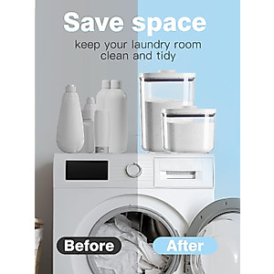 LivLab Laundry Pod Container - 260 Capacity Laundry Detergent Pod Bin with Lid for Laundry Room Organization, Laundry Detergent Dispenser, Translucent