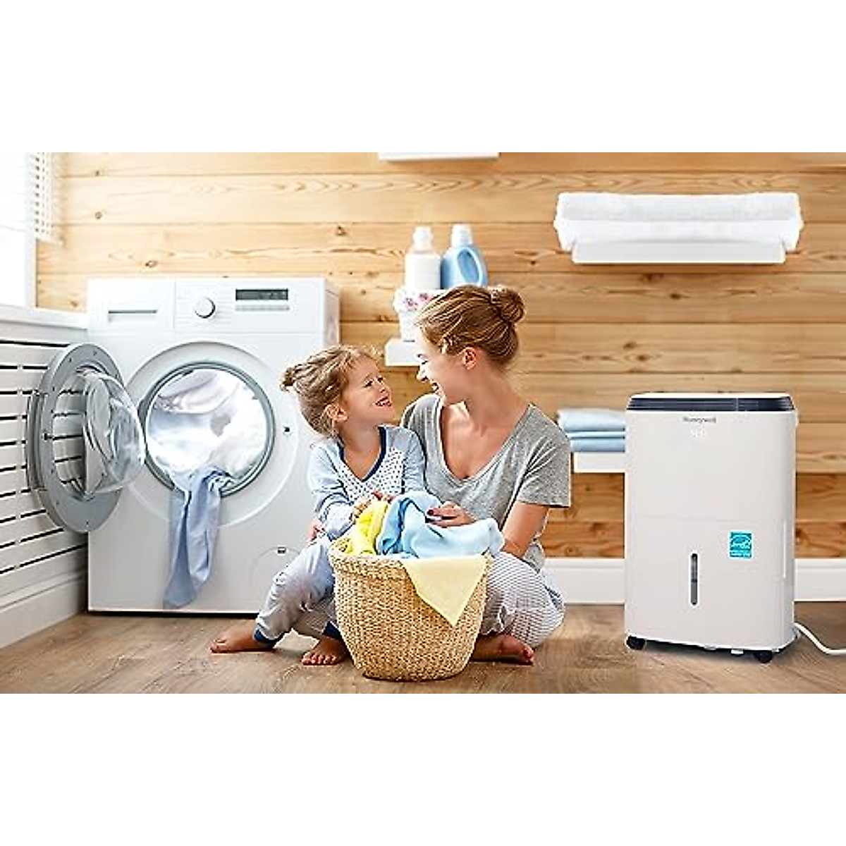 Honeywell 4000 Sq. Ft. Energy Star Dehumidifier with Built-in Pump for Home Basements & Large Rooms, with Mirage Display, Washable Filter to Remove Odor and Filter Change Alert - 50 Pint (Previously 70 Pint)