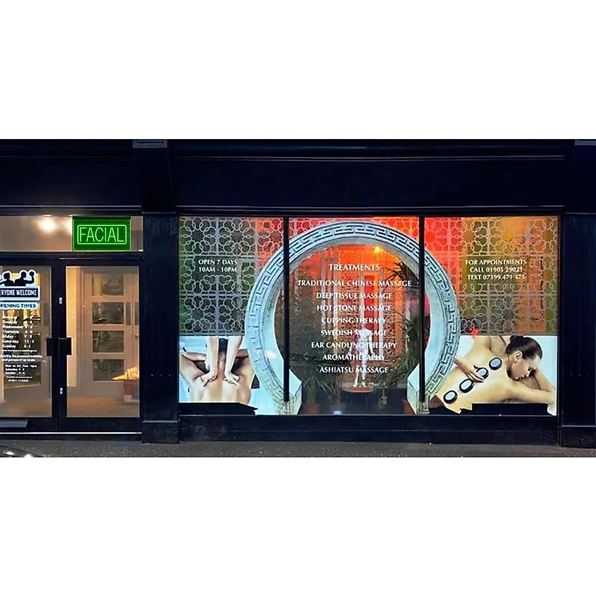 160044 Facial Beauty Salon Shop Center Open Display LED Light Neon Sign (12" X 8", Red)