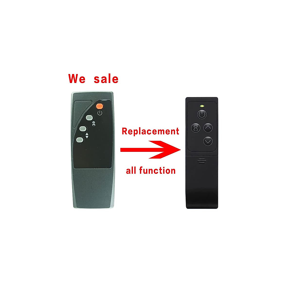 Generic Replacement Remote Control for Twin Star Duraflame 10HM4128 10HM1342 10HM4126 10HM2274 10HM4124 10QI071ARA 3D Electric Fireplace Heater