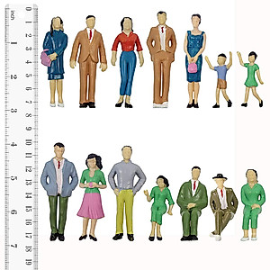 P2501 Model Trains Architectural 1:25 Scale Painted Figures Scale G Sitting and Standing People Model Railway Layout New (28 PCS)