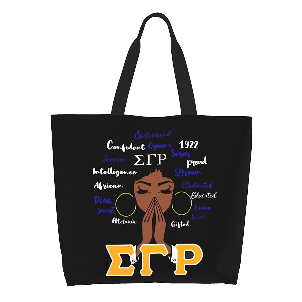 Sigma Gamma Tote Bag Rho sorority paraphernalia Reusable Grocery Tote Bag Waterproof Handbags