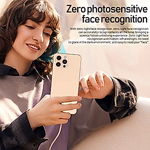 Zunate I14pro Max 6.7 in 4G Smartphone for Android, Unlocked Mobile Phone with 4GB RAM 64GB ROM, 128GB Supported, Face ID, 4000mAh, 8MP 16MP, Cell Phone for Senior Students(Gold)