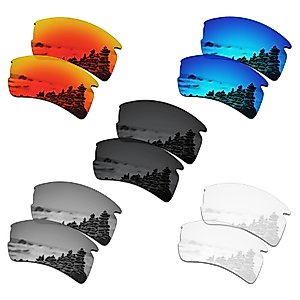 SmartVLT Set of 5 Men's Replacement Lenses for Oakley Flak 2.0 XL OO9188 Sunglass Combo Pack S01