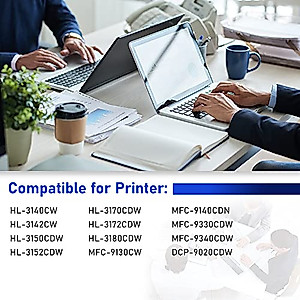 TN221 TN225 TN-221 Toner Cartridges: Compatible Replacement for Brother TN221K TN225C TN225M TN225Y for MFC-9130CW HL-3140CW HL-3170CDW HL-3150CDW MFC-9330CDW MFC-9340CDW MFC-9140CDN Printer (5 Pack)
