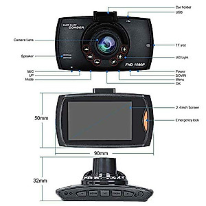 Car Dash Cam Camera Video DVR Recorder Night Vision+G-Sensor 1080P HD 2.4" LCD Car Dash Cam DVR Recorder Night Vision Video Camera G-Sensor
