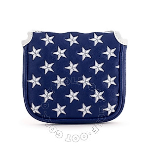 Stars and Stripes High MOI Mallet Putter Headcover, Golf Head Cover