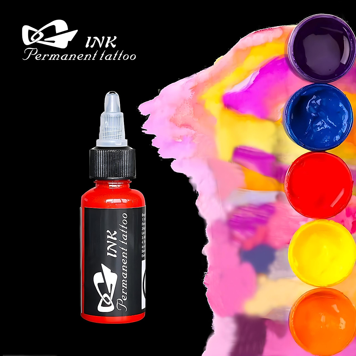 14Pcs Tattoo Ink 14 Colors Set 1 oz 30ml/Bottle Tattoo Inks Pigment Kit for 3D Makeup Beauty Skin Body Art