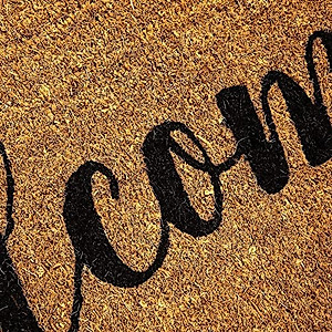 Juvale Natural Coir Doormat, Welcome Mats for Front Door, Outdoor Entry (16x29 in)