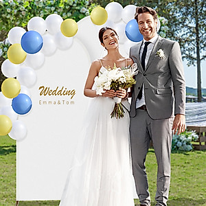 3 Pcs Arch Backdrop Cover- Spandex Fitted Round Top Wedding Arch Cover- 2 Sided Arch Stand Cover Backdrop Fabric for Wedding Birthday Banquet Decor, 4Ft & 5Ft & 6Ft (Frame Not Included)