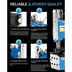 Moonshan Bag Closer Machine Industrial Bag Closing Machine Bag Sewing Machine Automatic Woven Bag Sewer Packing Machine for Packing Bags Non-woven Fabrics Leather (GS7-017)