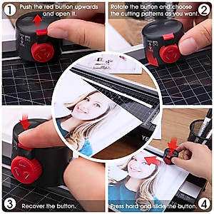 Laminator Machine for A3/A4/A6, YE381 Thermal Laminating Machine for Home Office School Use with 50 Pouches, Paper Trimmer and Corner Rounder (Black-5) (Black-6)