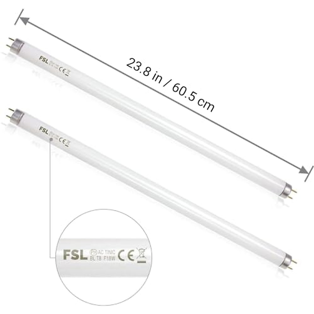 ASPECTEK Bug Zapper Replacement UV Lamp Bulb Light Tube 20W for 40W Electronic Bug Zapper, 2-Pack