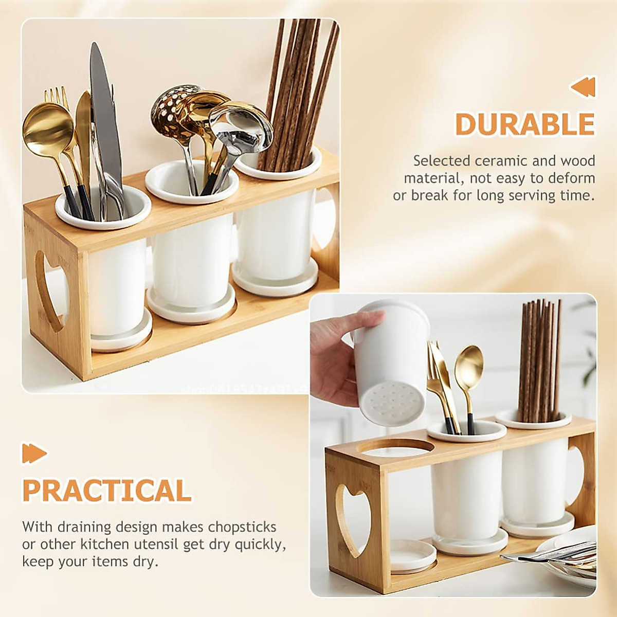 DOITOOL 1 Set Chopstick Holder Cutlery Organizer Flatware Holder Chopsticks Organizer Kitchen Utensil Holder Chopsticks Holder Tableware Organizer Silverware Organizer Flatware Organizer