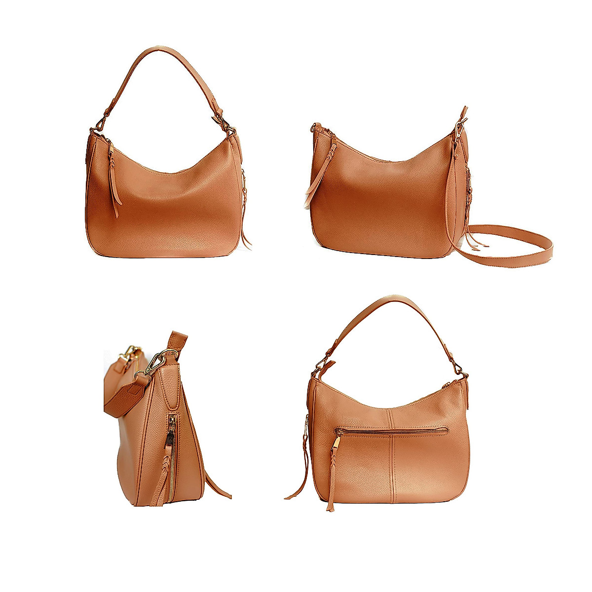 Meliae Camera Bag for Women, DSLR Mirrorless Camera Purse, Leather Shoulder Crossbody Hobo Travel Tote for Photographers (Brown)