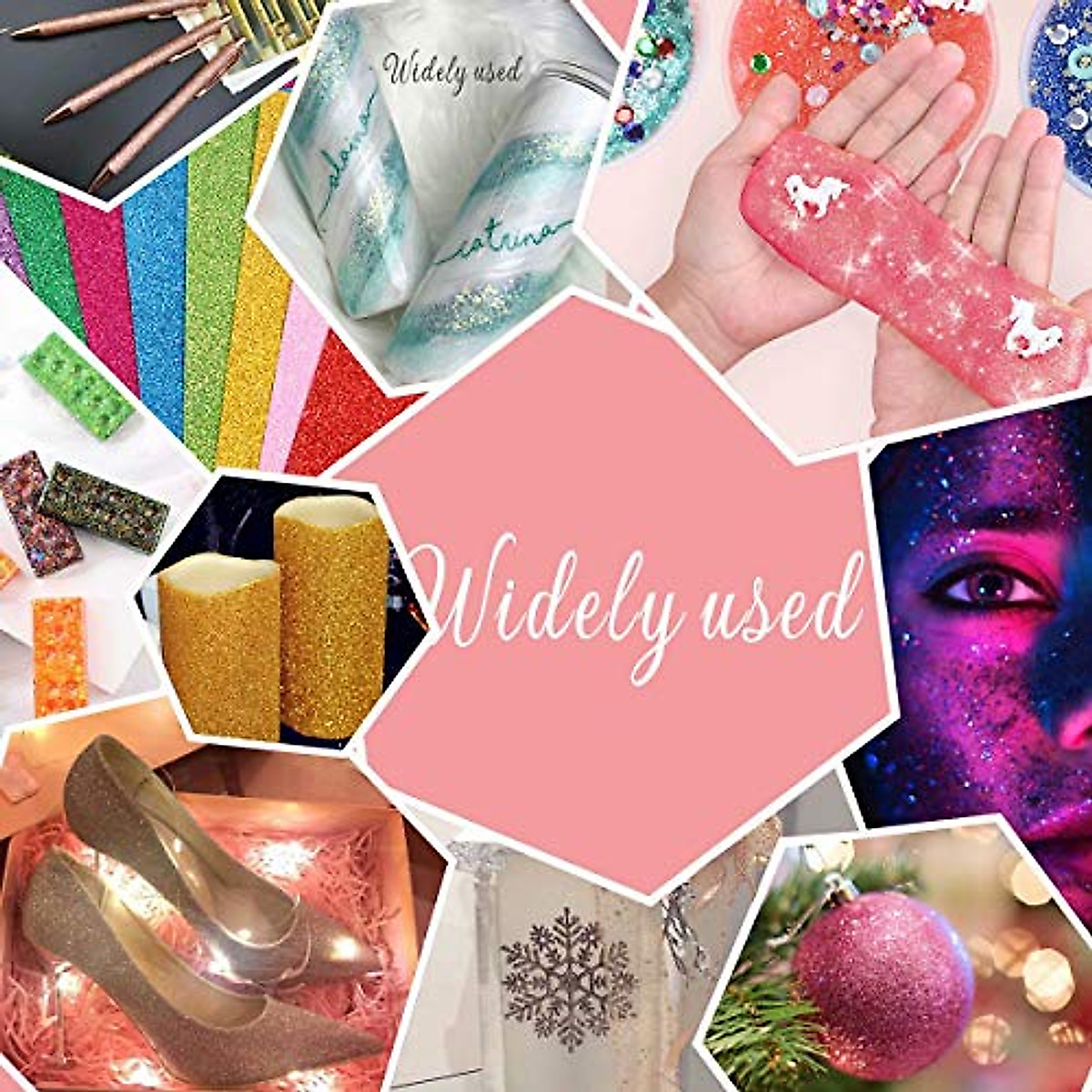 Fine Glitter 24 Colors Craft Glitter for Resin Makeup for Body Nail Face Hair Eyeshadow Lip Gloss Making