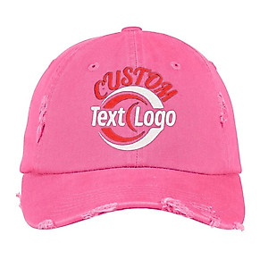 Artist Shot Embroidered Custom Hats For Men & Women Made in USA Personalized Hats, Hook & Loop Closure Custom Hats Design Your Own with Your Dream Picture & Text hat Distressed Cap Custom Vintage Hat