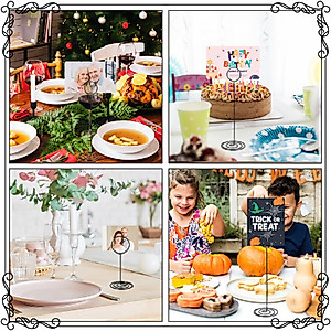 36 Pcs Table Number Holders 3 Size Black Place Card Holders Name Numbers Memo Note Cards Table Picture Holders Wire Photo Holder Clip Table Card Holder Stand for Wedding Anniversary Party Centerpieces