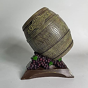 Wine Bottle Barrel Storage Organizer: Resin Wine Rack Countertop Wine Storage Holder Barrel Style Wine Champagne Single Bottle Holder Decorative Bottle Rack Floor Stand