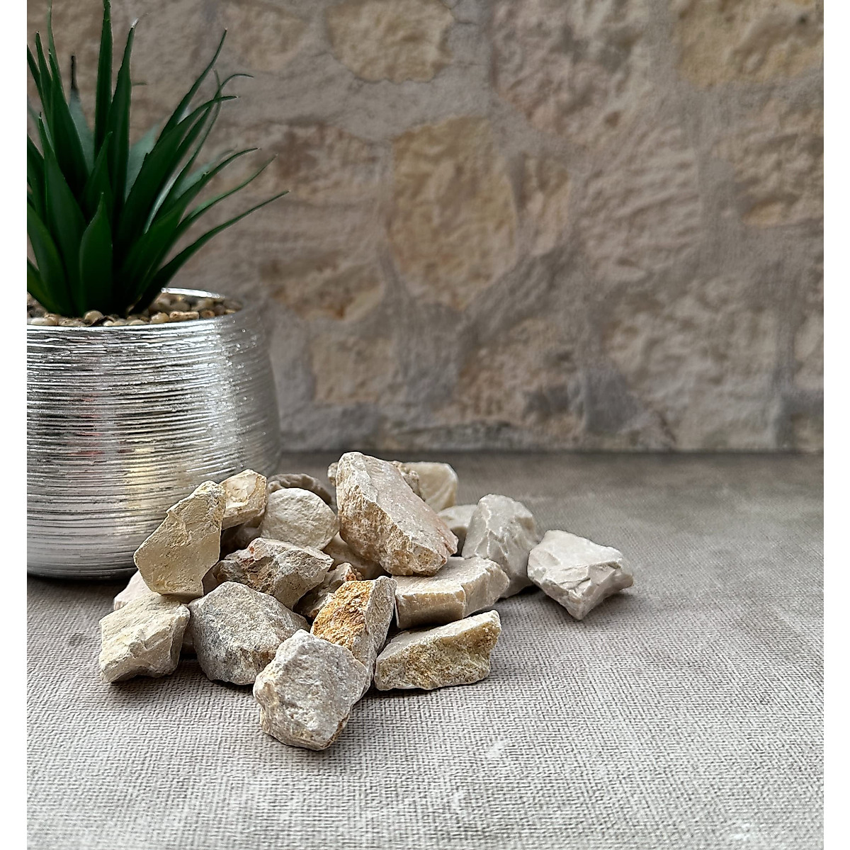 Sacred Raw Gems from Jerusalem - 10 Natural Small Rocks for Jewish Memorials, Graves, Funerals, and Traditional Ceremonials