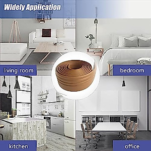 Youyis Flexible Baseboard Molding Trim,4 inch(W) *16.4 ft(L) Peel and Stick Rubber Wall Base Molding Trim, Self Adhesive Soft Foam Wall Baseboards Moulding Trim for Wall Base Cove Base.(Brown)