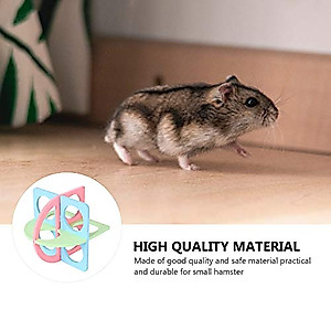 2PCS Pet Hamster Fitness Circle Toys Funny Hamster Playthings (Random Color) Funny Toys