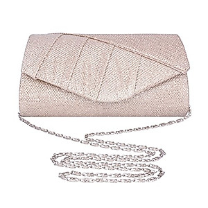 Adoptfade Womens Glitter Envelope Evening Clutch Vintage Bag,Gold