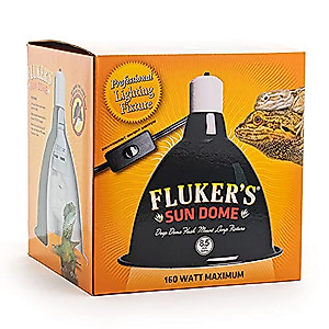 Fluker's Sun Dome Reptile Lamp - Deep Dome Flush Mount Light Fixture, 8.5 Inches