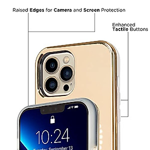 LuMee HALO by Case-Mate - Light Up Selfie Case for iPhone 12 Pro Max (5G) - Front & Rear Illumination - 6.7 Inch - Halo Gold