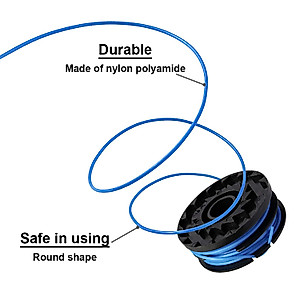 THTEN 2900719 Trimmer Spool Line Replacement for Greenworks 20ft 0.065 inch 2101602 2101602A STBA40B210, 2101602, ST40B410, BST4000 Dual line String Trimmers 6 Pack