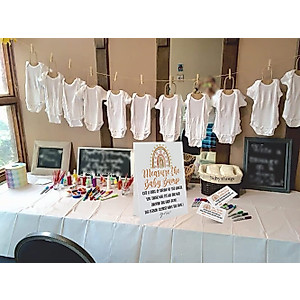 How Big is Mommys Belly Game, Measure Mommy's Belly Sign(Sign 8x10 Inch), Boho Rainbow Theme Baby Shower Games, Baby Showers Decorations, 1 Standing Sign + 50 Guessing Cards(bump58)