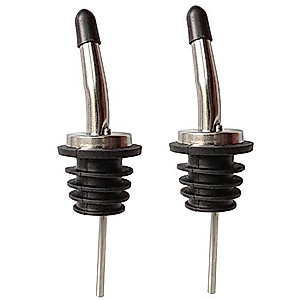2 Pcs Oil Spout Liquor Pourers Bottle Spout Speed Pourer Olive Oil and Vinegar Stopper Spout for About 3/4" Bottle Mouth, with Dust Caps