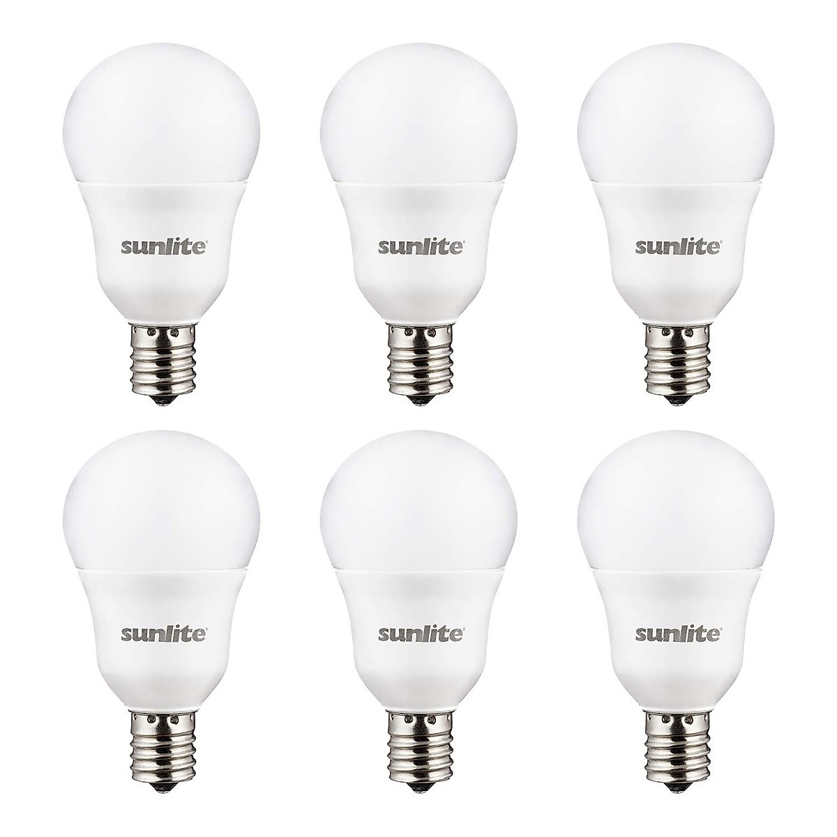 Sunlite 41409-SU LED A15 Light Bulb, 6 Watts (40W Equivalent), Intermediate Base (E17), 480 Lumens, Dimmable, Frosted Finish, ETL Listed, 6 Count, 3000K Warm White
