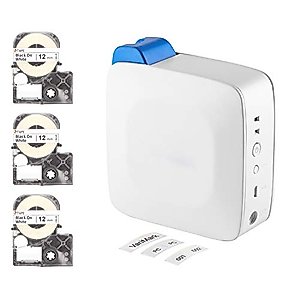 LIUYUNQI Label Printer Marker Thermal Transfer Printer Manual Cutting 6-14mm Label Width Support 8 Languages with 3 Rolls Paper (Color : D)