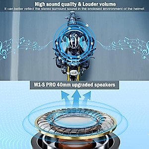 FODSPORTS Motorcycle Bluetooth Intercom with Music Sharing, M1S Pro 2000m 8 Riders Group Helmet Communication System Headset Universal Wireless Interphone (Waterproof/Handsfree/Stereo Music/GPS/2 Mic)