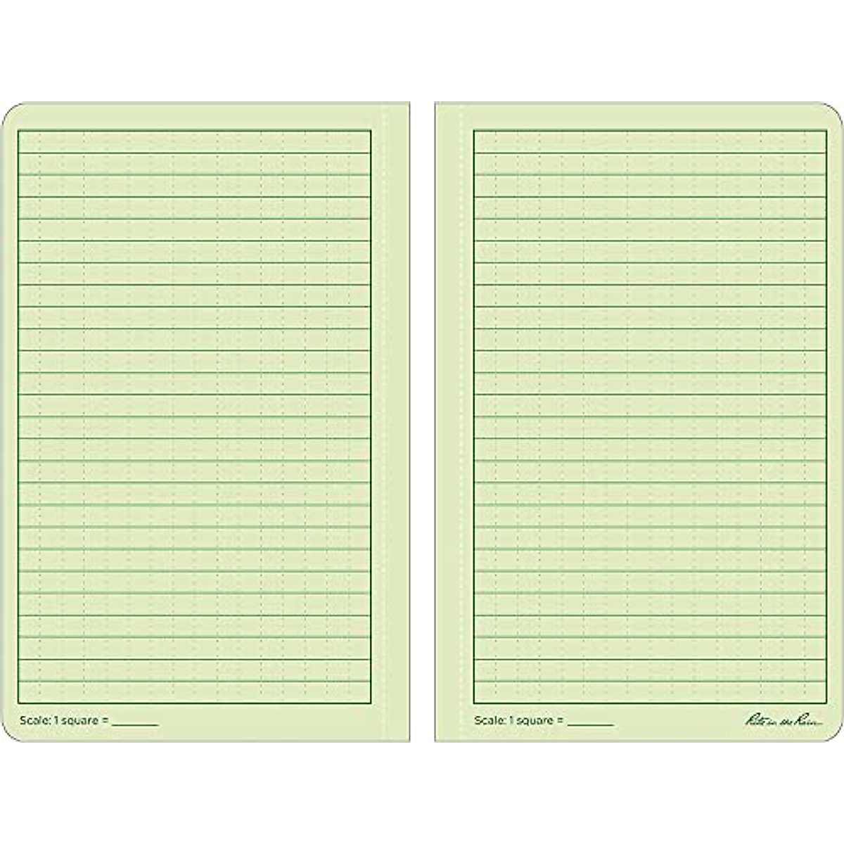 Rite In The Rain Weatherproof Tactical Field Notebook, 4 5/8" x 7", Green Cover, Universal Pattern with Reference Materials (No. 980), One Size (980L)