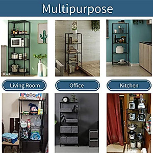 Payhere Storage Metal Utility Shelves, 5-Tier 24" Steel Garage Storage Wire Shelving Unit,750Lbs Rust-Proof Storage Racks w/Leveling Feet, NSF Certification Shelf for Kitchen Office Garage