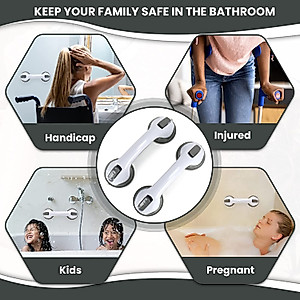 Grab Bars for Bathtubs and Showers, Shower Handles for Elderly Suction, Bathroom Accessories for Shower Chair, Grab Bars for Elderly for Wall, Handicap Grab Bars, Shower Grab Bars for Seniors