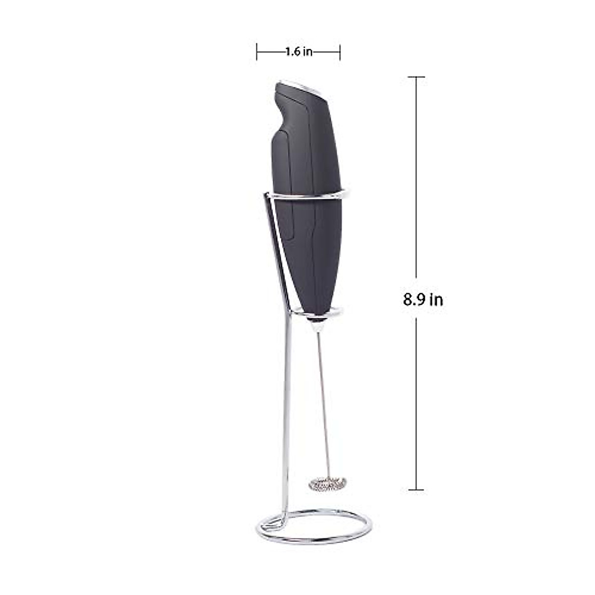 Mr.YD Electric Milk Frother Foam Mixer With Stainless Steel Stand & Whisk Operated Drink Mixer