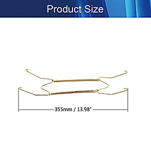 Juvielich Gold 14" W Type Stainless Steel Plate Hangers Invisible Wall Hooks Dish Display Hangers for Home Decoration Artwork Creative Holder 2Pcs