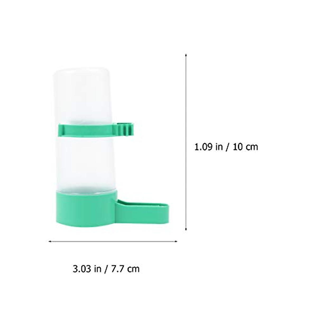 DOITOOL Parakeet Feeder 5PCS Bird Water Feeder- Reusable Bird Water Dispenser for Cage- Small Automatic Bird Feeder for Sparrow Chicken Parrots Quail Budgie Cockatiel Clear Container