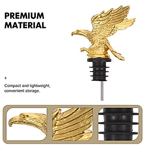 Hemoton Wine Pourer Spout Alloy Eagle Wine Bottle Stopper Liquor Pourers Animal Wine Aerator Wine Purifier Gifts for Christmas New Year Golden