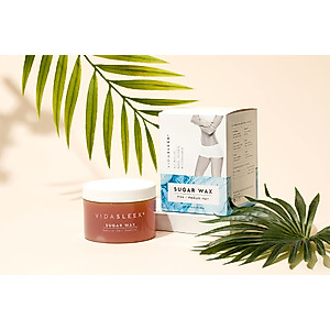 VidaSleek Sugar Wax Hair Remover for Men & Women - 100% Natural, Gentle & Washable Formula at Home Waxing - 10 Oz