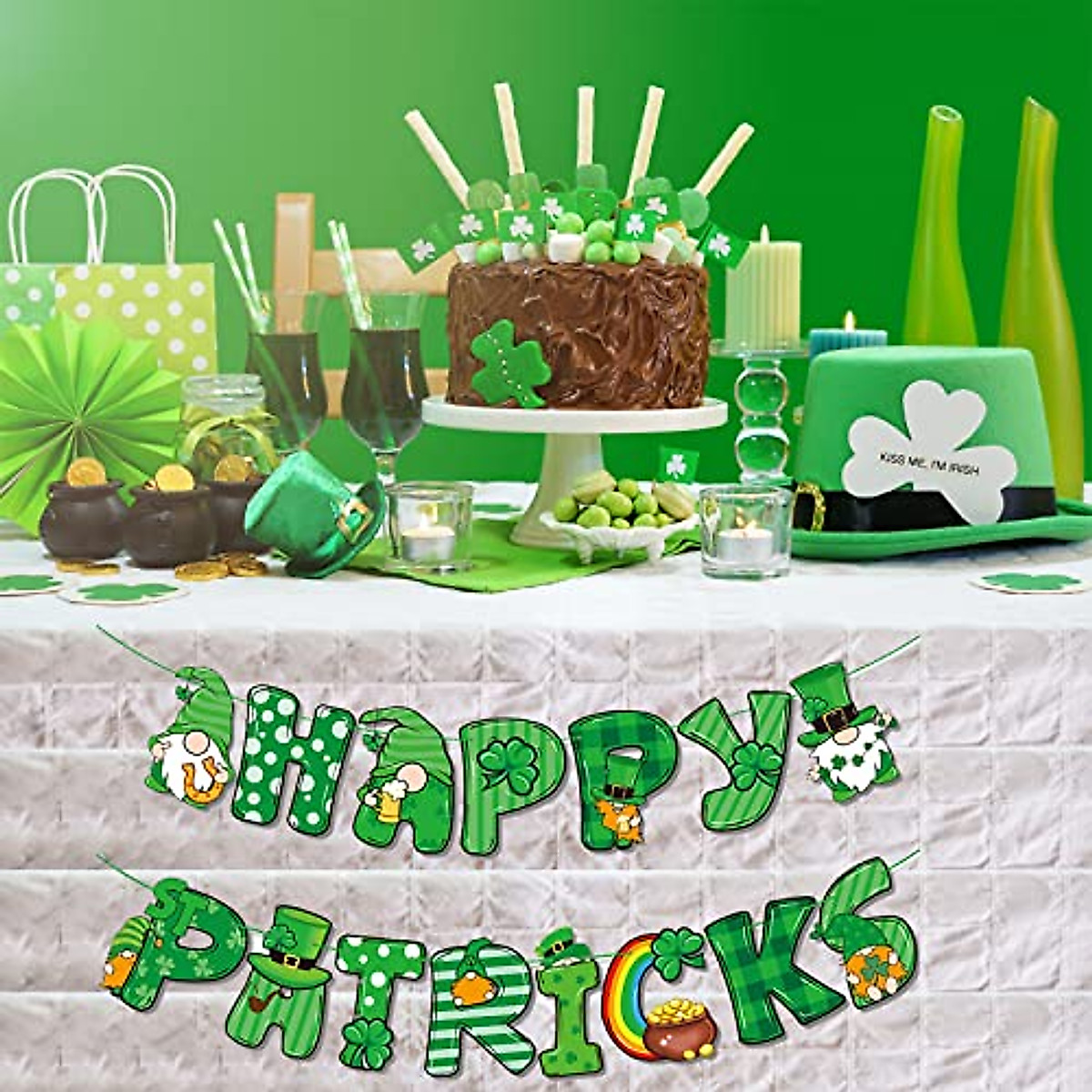 St. Patrick's Day Decorations Party-Ornaments - Irish Holiday Alphabet Banner, Saint Patricks Day for The Home Decorations