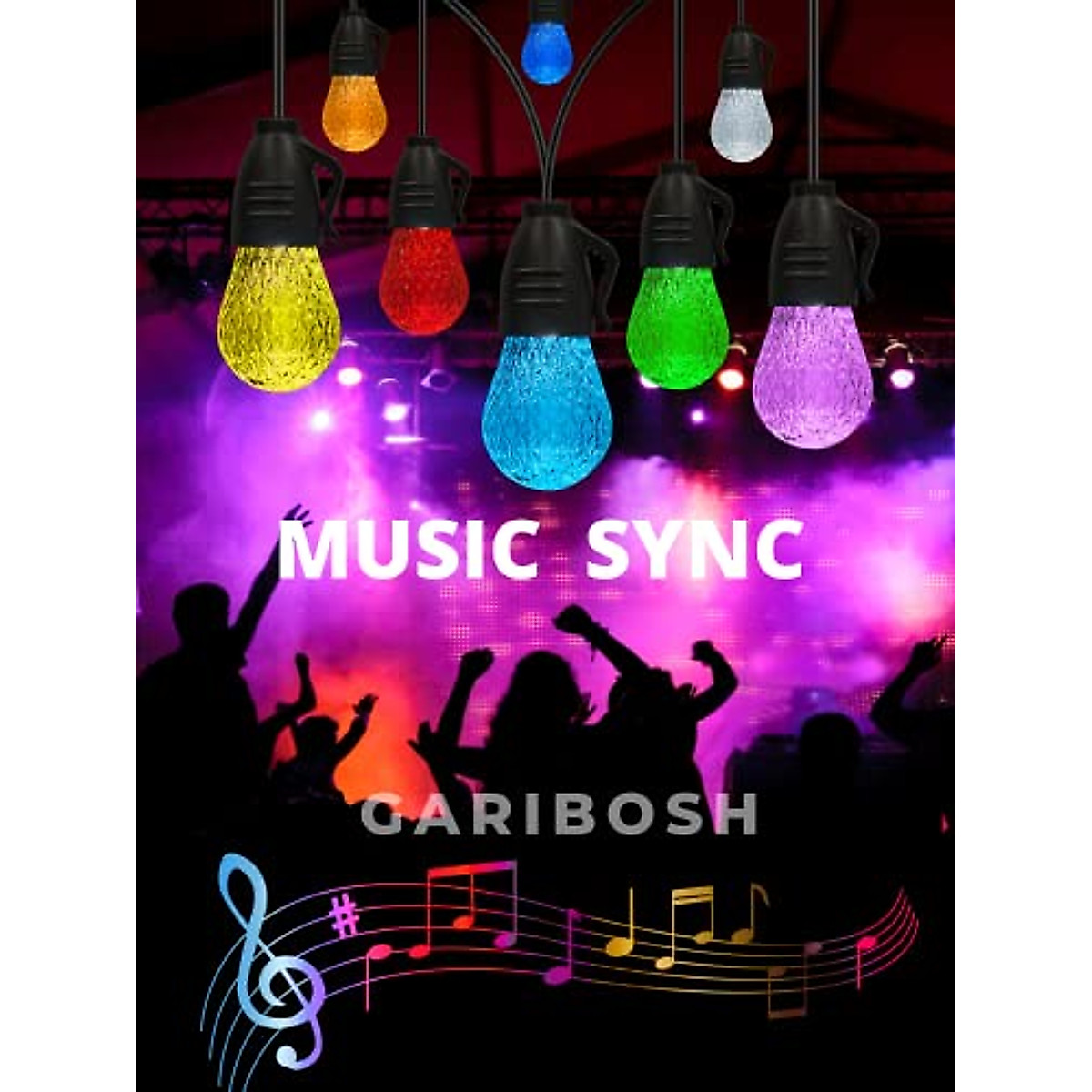 Outdoor String Lights 49ft, Led Lights, Patio Lights, Remote and App, String Lights for Outside, Deck Decorations, Outdoor Lights Lighting & Ceiling Fans House Decor Garden Lights Backyard Lights