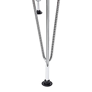 CangLong Mid Century Velvet Upholstered Dining Chair with Metal Legs Set of 1, Pink